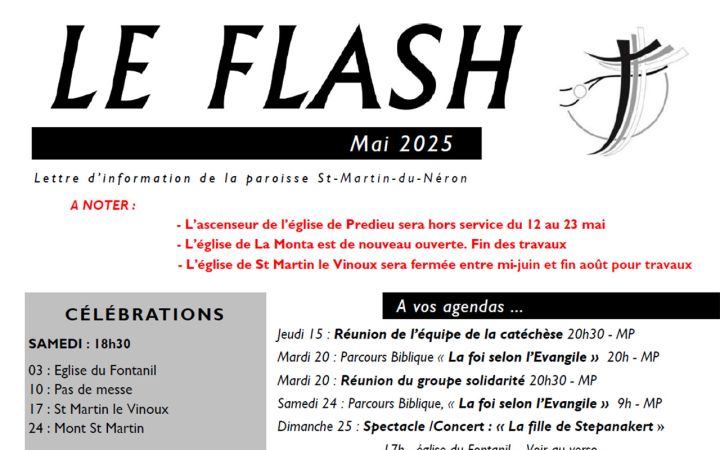 Le Flash mai 2025 - Paroisse Saint Martin du Néron